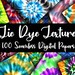 100 Seamless Tie Dye Digital Paper Bundle - Colorful Tie-dye Digital ...