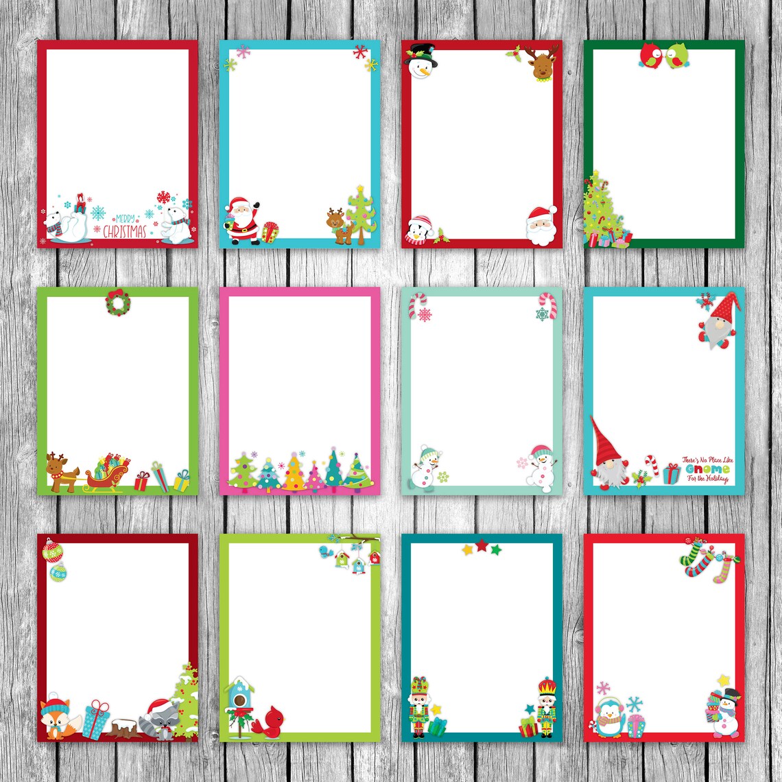 Printable Christmas Stationery - Cute Christmas Letter Paper ...
