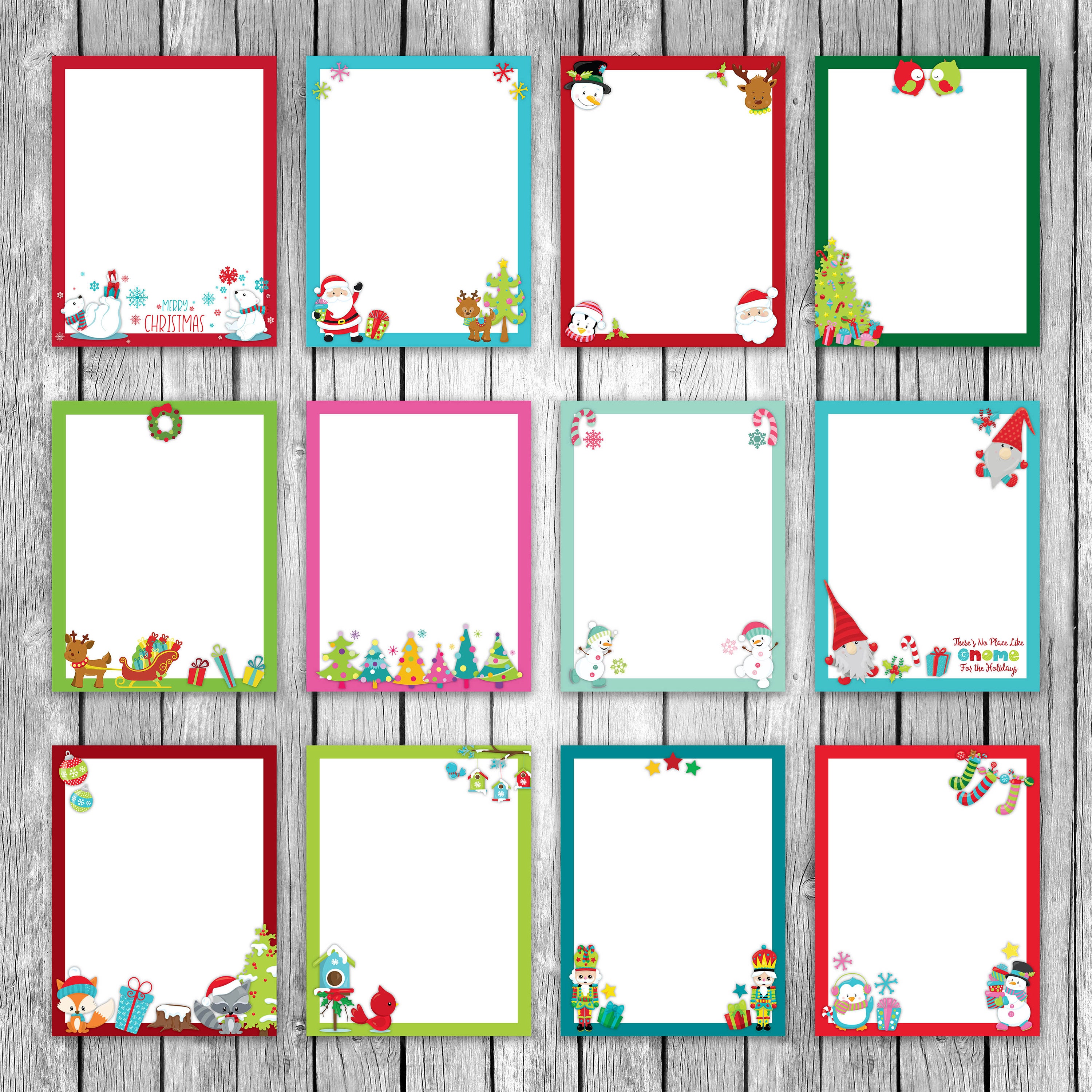Printable Christmas Stationery - Cute Christmas Letter Paper ...