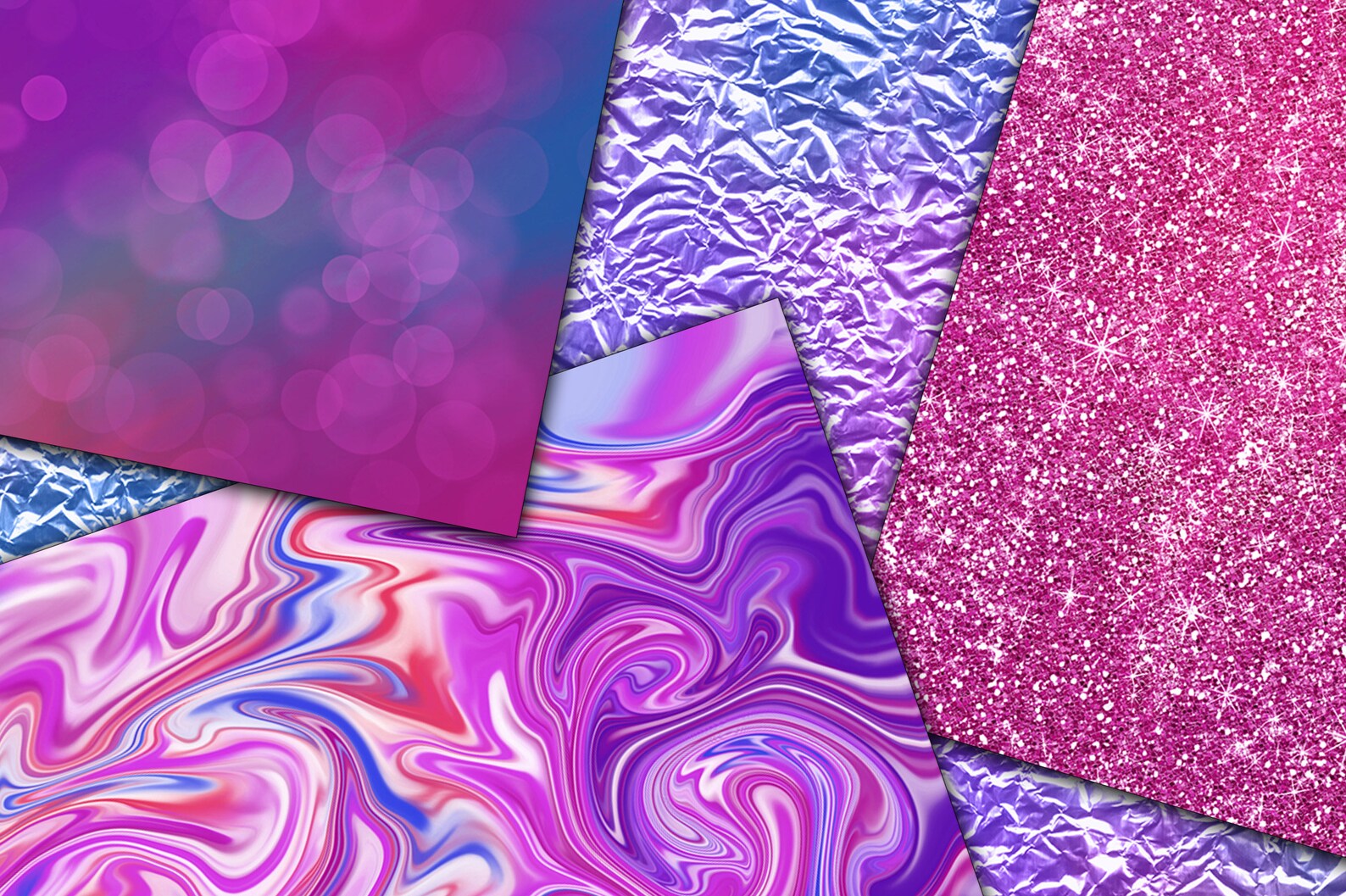 Magical Textures Digital Paper - Purple and Pink Textures and ...