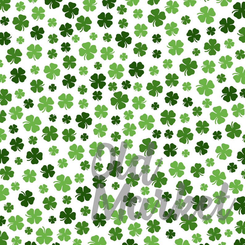 Shamrocks Digital Paper St Patricks Day Colorful Digital - Etsy