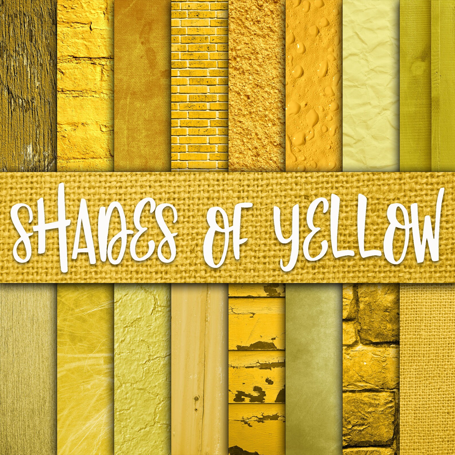 Shades of Yellow Digital Paper Yellow Backgrounds Yellow - Etsy