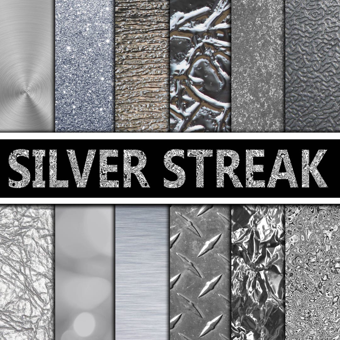 Silver Digital Paper - Silver Textures - Silver Backgrounds - 12 ...