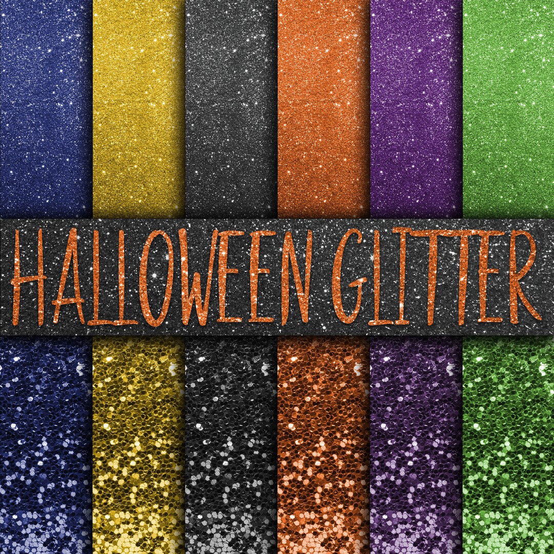 Halloween Glitter Digital Paper - Glitter Backgrounds and Textures - 16 ...