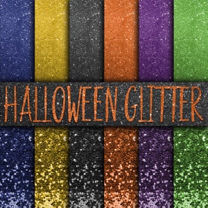 Halloween Glitter Digital Paper - Glitter Backgrounds and Textures - 16 ...