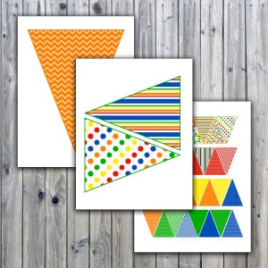 Primary Colors Printable Banner - Includes 3 Sizes - Printable Banner ...