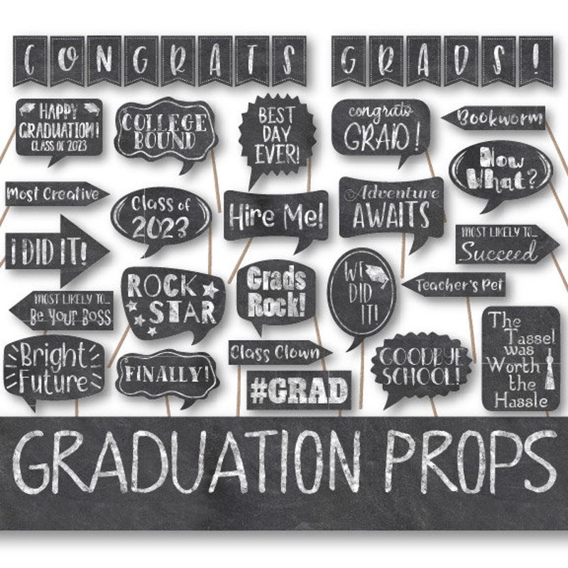 Graduation Photo Booth Props - Etsy