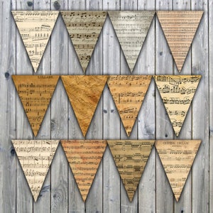 Vintage Sheet Music Printable Banner - Includes 3 Sizes - Printable ...