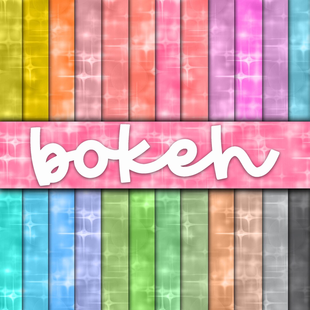 Soft Bokeh Digital Paper - Colorful Bokeh Design Backgrounds - 24 ...