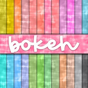 Soft Bokeh Digital Paper - Colorful Bokeh Design Backgrounds - 24 ...