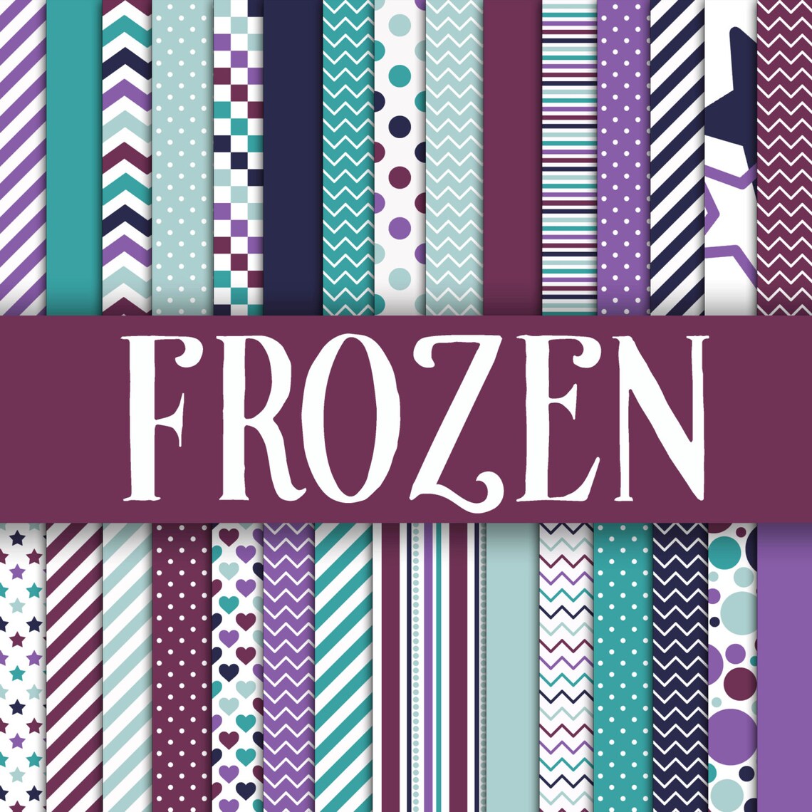 Frozen Colors Digital Paper Ice and Snow Colors Digital - Etsy
