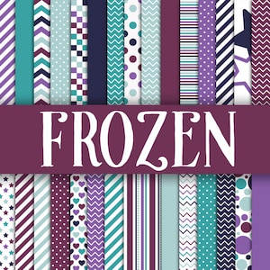 Frozen Colors Digital Paper - Ice and Snow Colors Digital Paper Pack ...