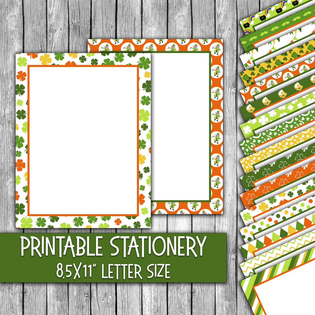 Printable St. Patrick's Day Stationery - Cute St Patricks Day Letter ...