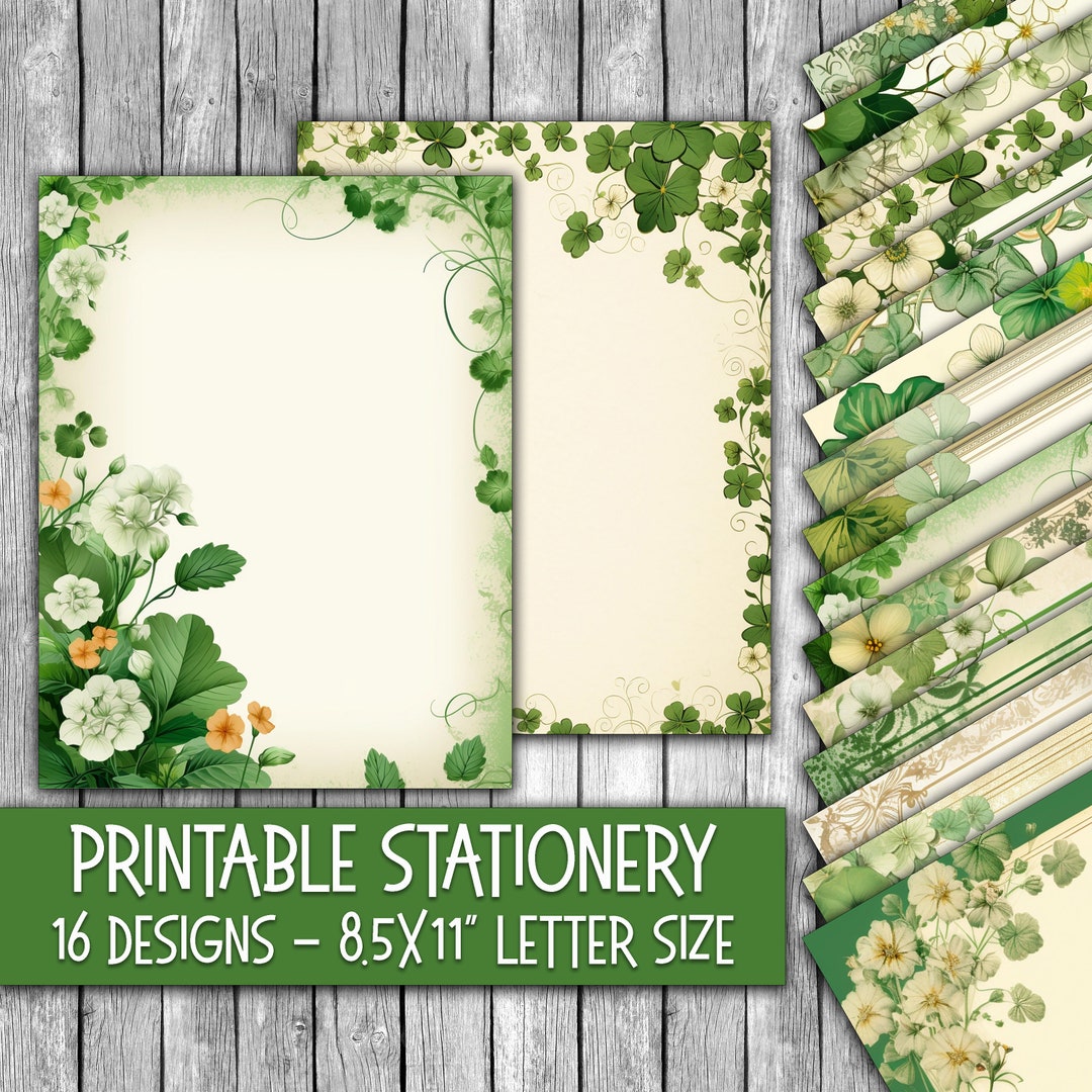 Printable Vintage St. Patrick's Day Stationery - St Patricks Day Letter ...