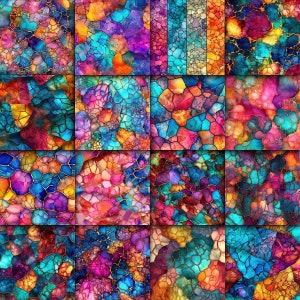 Alcohol Ink SEAMLESS Patterns - Alcohol Ink Digital Paper - 16 Designs ...
