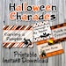 Halloween Charades Party Game Printable PDF Printable 32 | Etsy