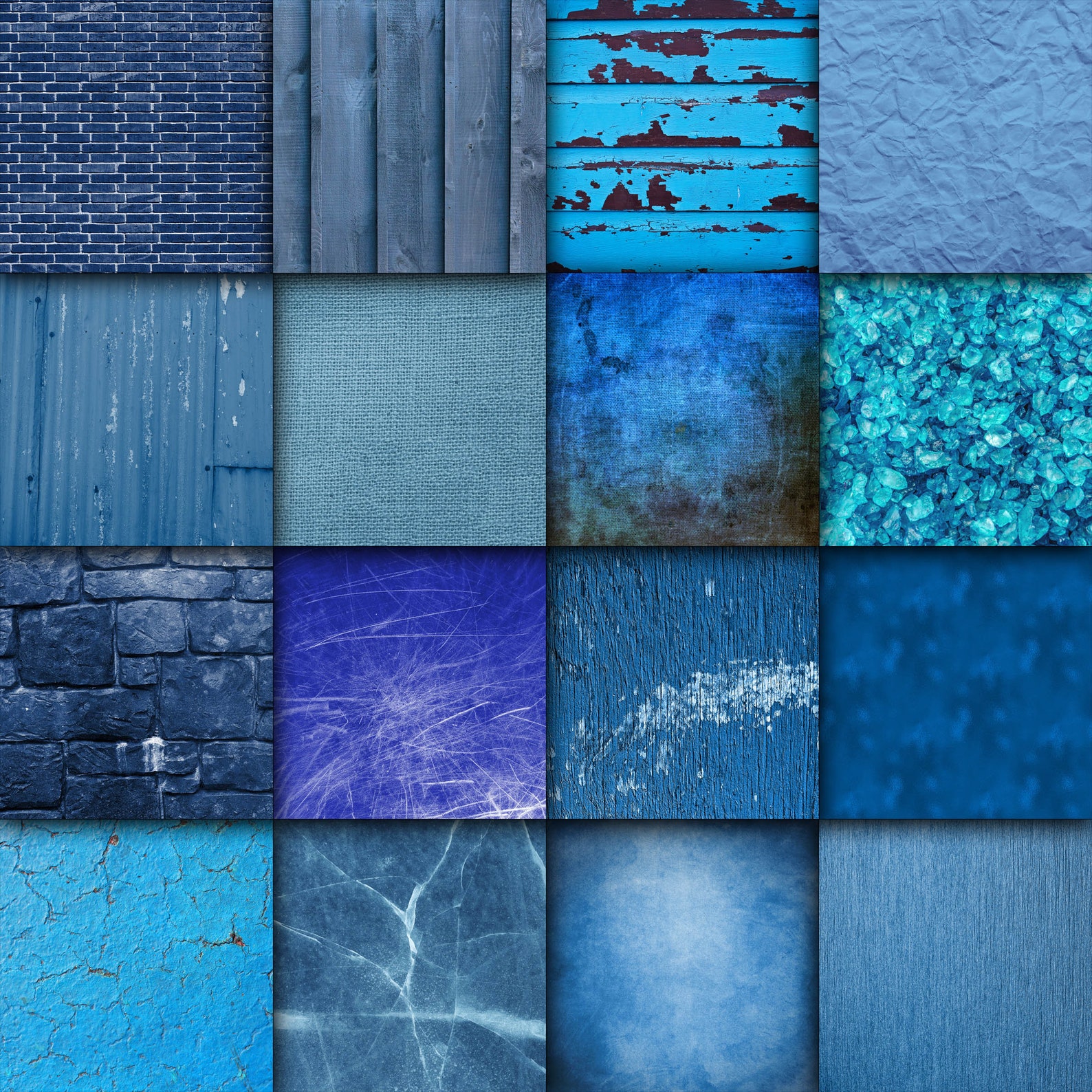 Shades of Blue Digital Paper Blue Backgrounds Blue - Etsy