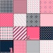 Nautical Digital Paper - Pink and Navy Blue Backgrounds and Designs ...