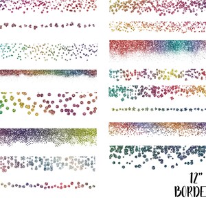 Rainbow Glitter Frames and Borders Clip Art - PNG Overlay Clipart ...