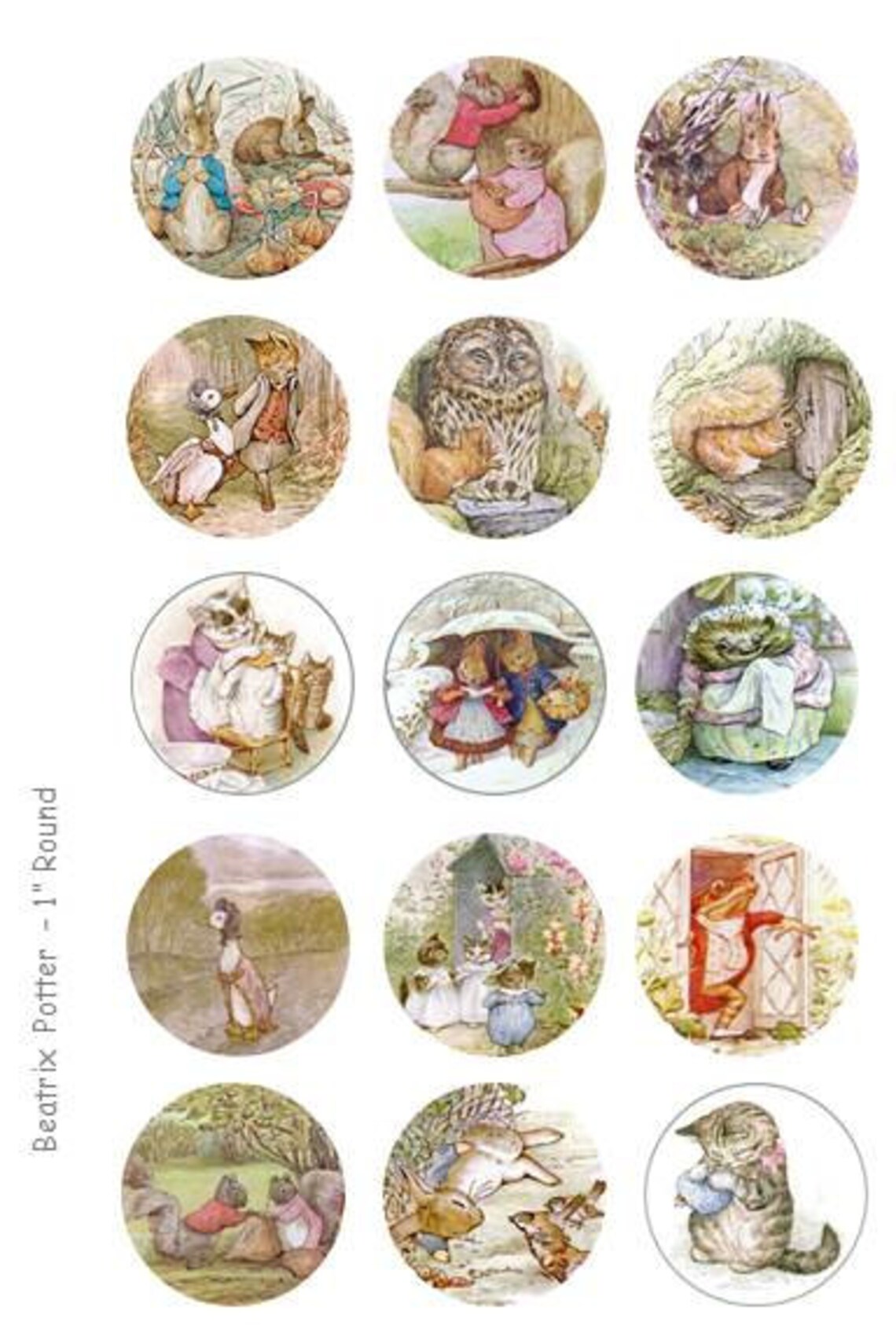 Beatrix Potter Illustrations 4 X 6 Digital Collage Sheet 1 - Etsy