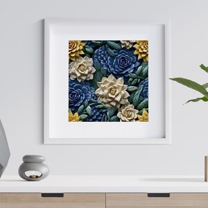 3D Floral Seamless Patterns - 16 Designs - 12x12in - Commercial Use ...