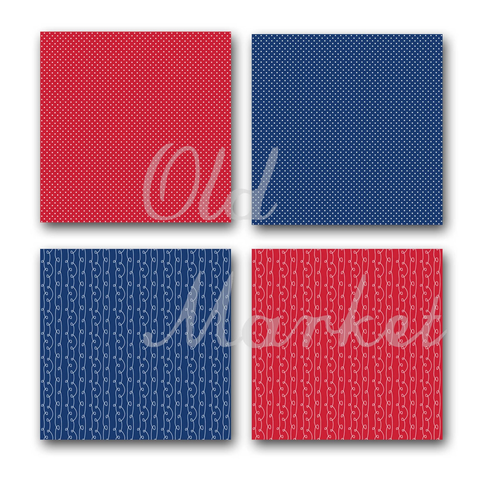 Patriotic Digital Paper - 4th of July Paper Backgrounds - 16 Scrapbook ...