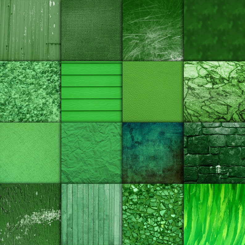 Shades of Green Digital Paper Green Backgrounds Green - Etsy