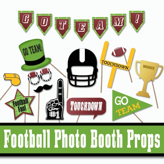 Football Photo Booth Props and Party Decorations Printable - Etsy
