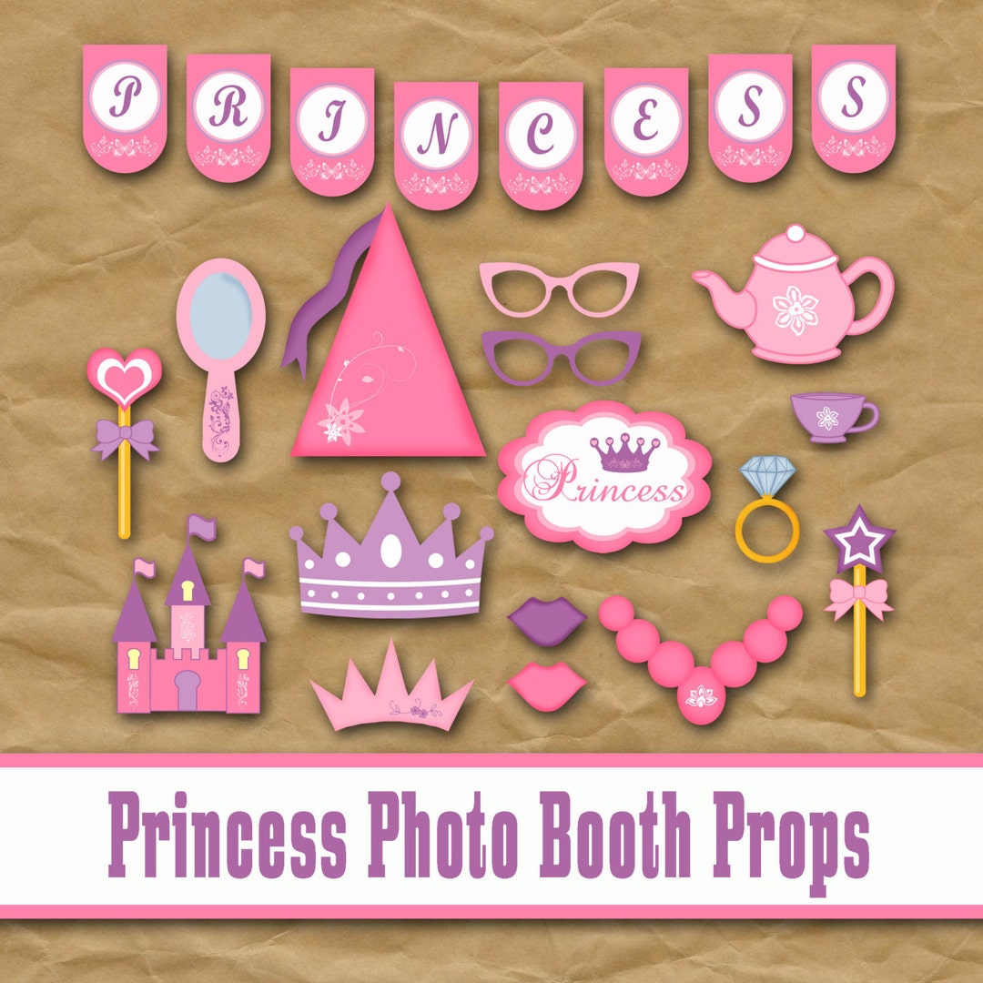 Princess Photo Booth Props and Decorations - Over 35 Images in Pdf and ...