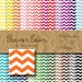 Chevron Colors Digital Paper - Chevron Design Backgrounds - 24 Colors ...