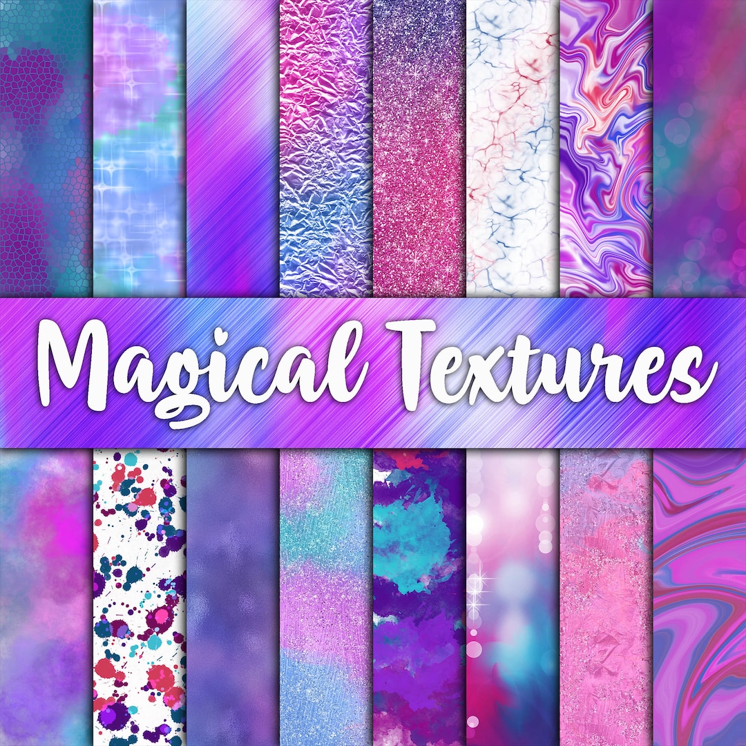 Magical Textures Digital Paper - Purple and Pink Textures and ...