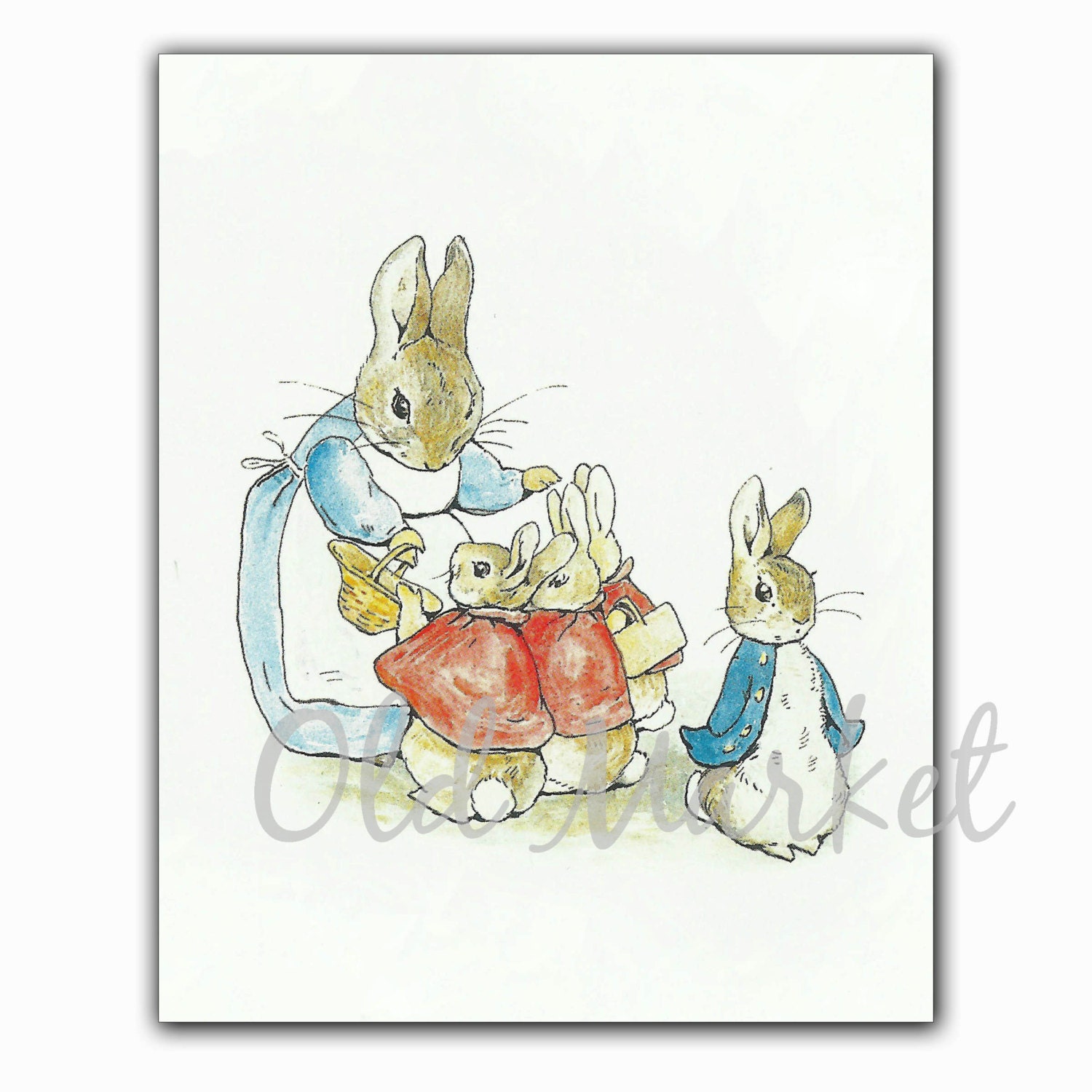 Peter Rabbit 3 - Beatrix Potter Illustration - Printable Digital ...