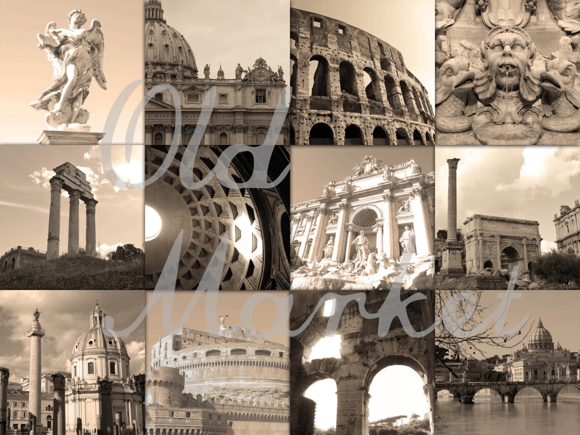 Roma Digital Papers Photographs of Rome Rome Italy Digital - Etsy