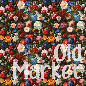 Rembrandt Flowers SEAMLESS Patterns - Colorful Floral Digital Paper ...