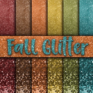 Fall Glitter Digital Paper - Glitter Autumn Backgrounds and Textures ...