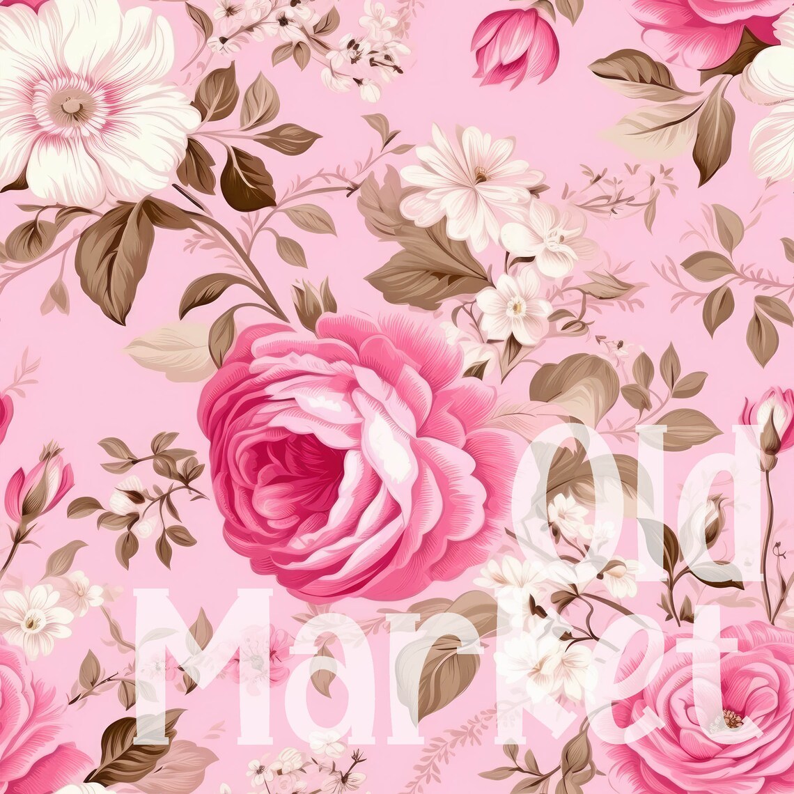 Shabby Chic Floral SEAMLESS Patterns - Shabby Chic Flowers Digital ...