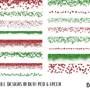 Christmas Glitter Frames and Borders PNG Overlay Clipart Bundle ...