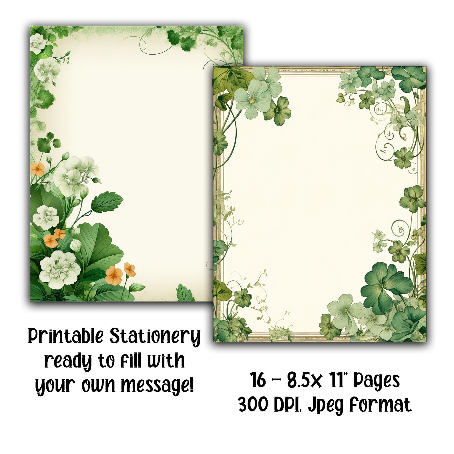 Printable Vintage St. Patrick's Day Stationery - St Patricks Day Letter ...