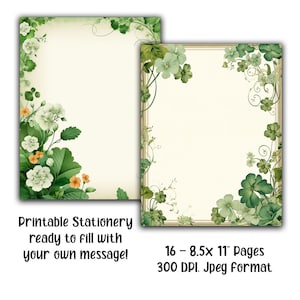 Printable Vintage St. Patrick's Day Stationery St Patricks Day Letter ...