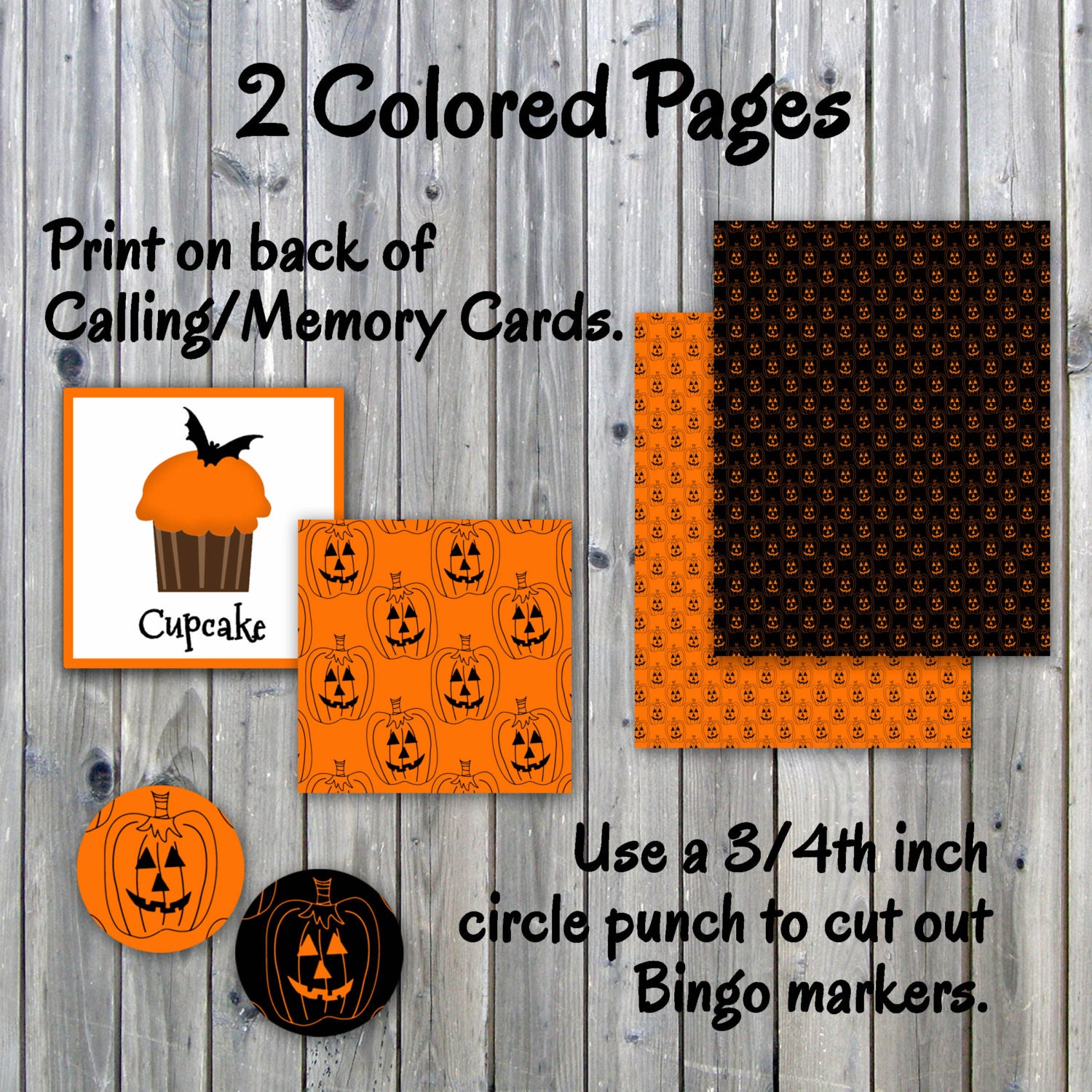Halloween Bingo Printable PDF 30 Different Cards FULL Page - Etsy