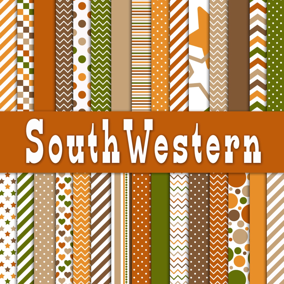 Southwestern Digital Paper - Bright South West Colors Digital Paper ...
