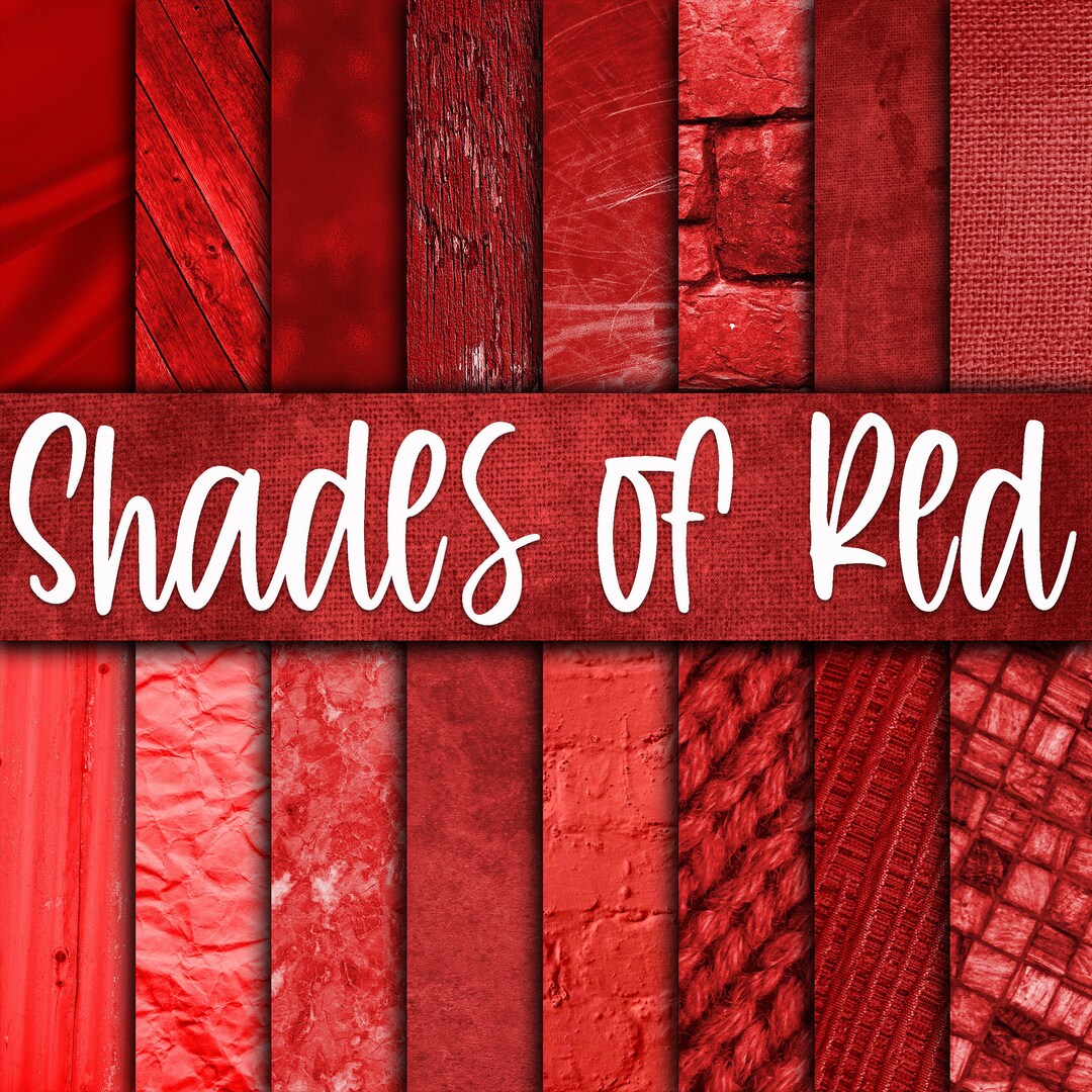 Shades of Red Digital Paper - Red Backgrounds - Red Textures - 16 ...