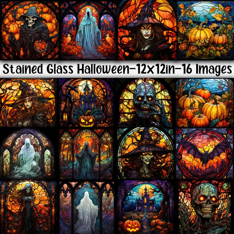 Halloween Stained Glass - Etsy