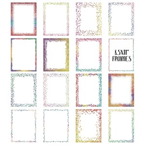 Rainbow Glitter Frames and Borders Clip Art - PNG Overlay Clipart ...