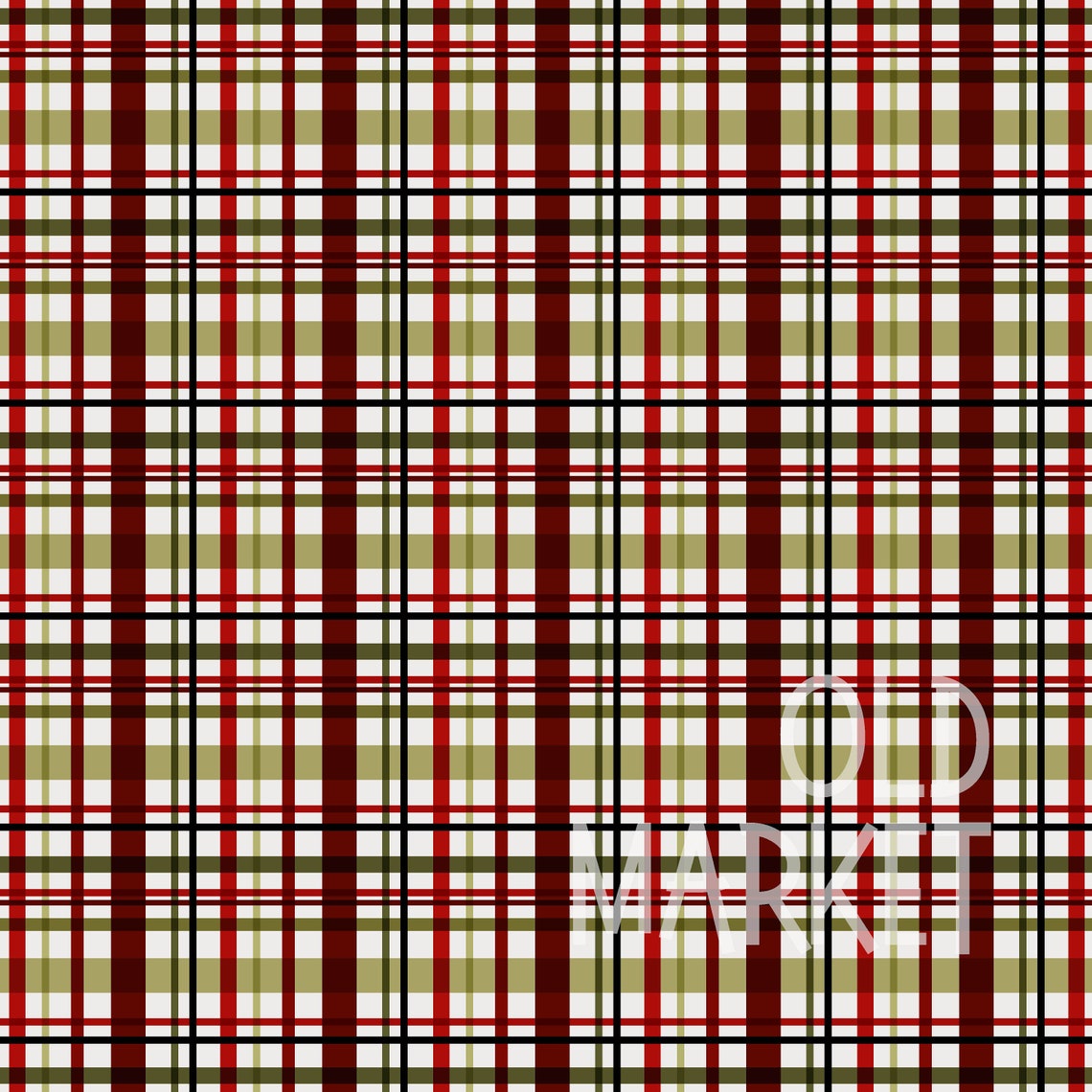 Plaid Christmas Digital Paper Red and Green Christmas - Etsy