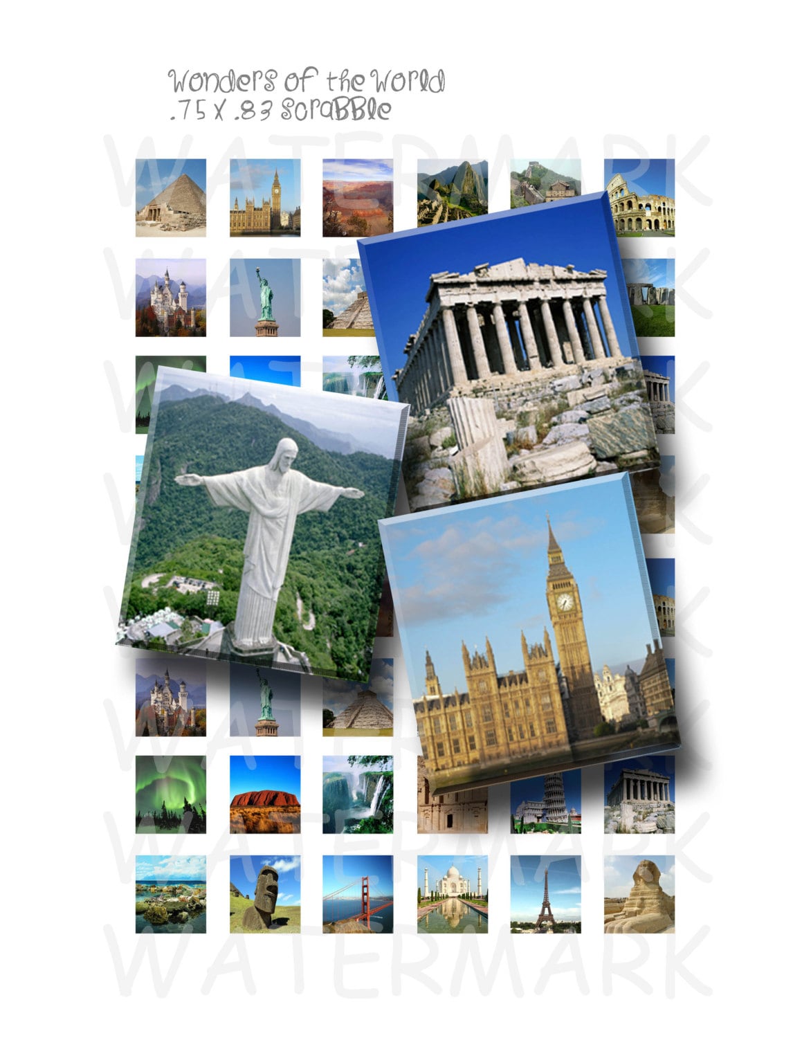Wonders Of The World Collage