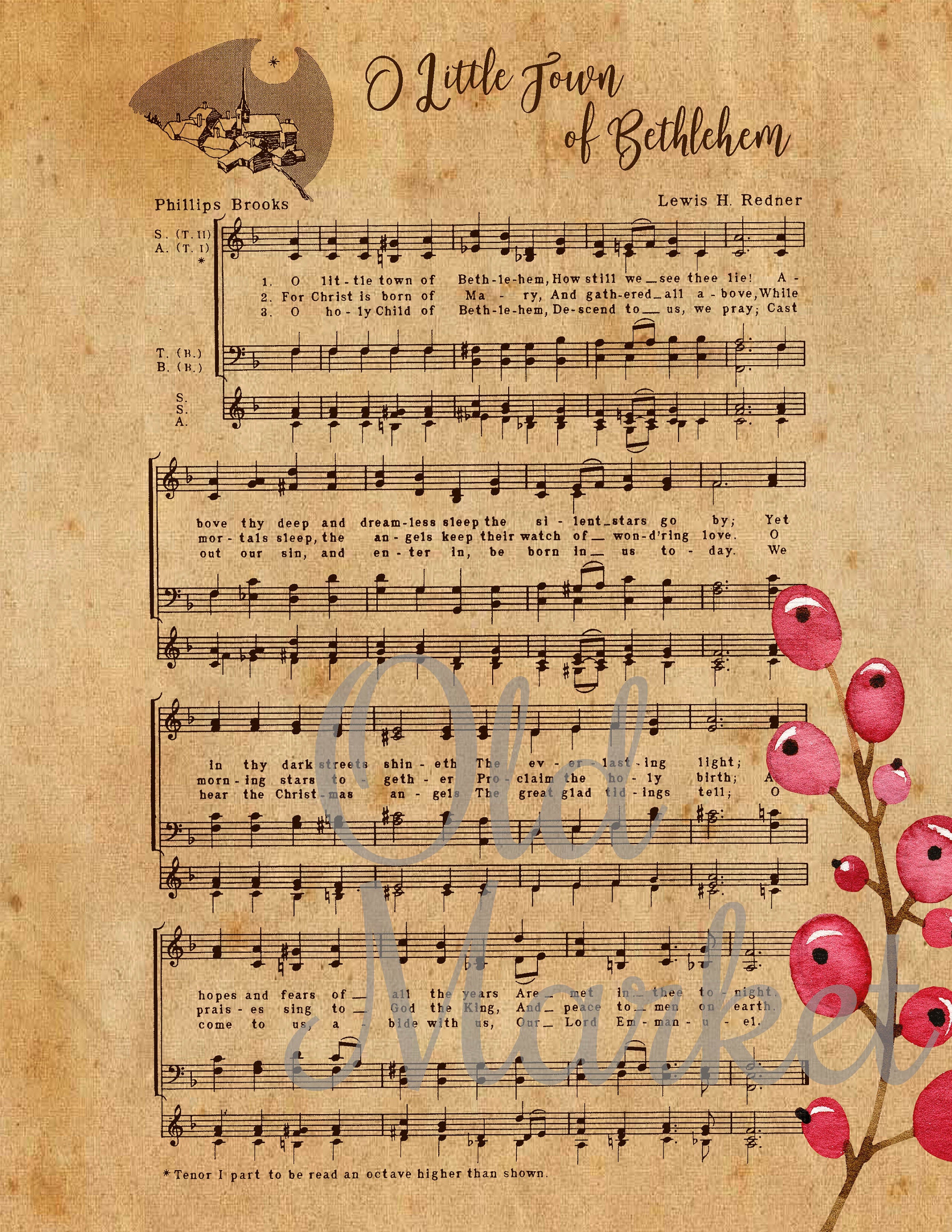 Vintage Christmas Music Digital Paper Old Christmas Sheet - Etsy