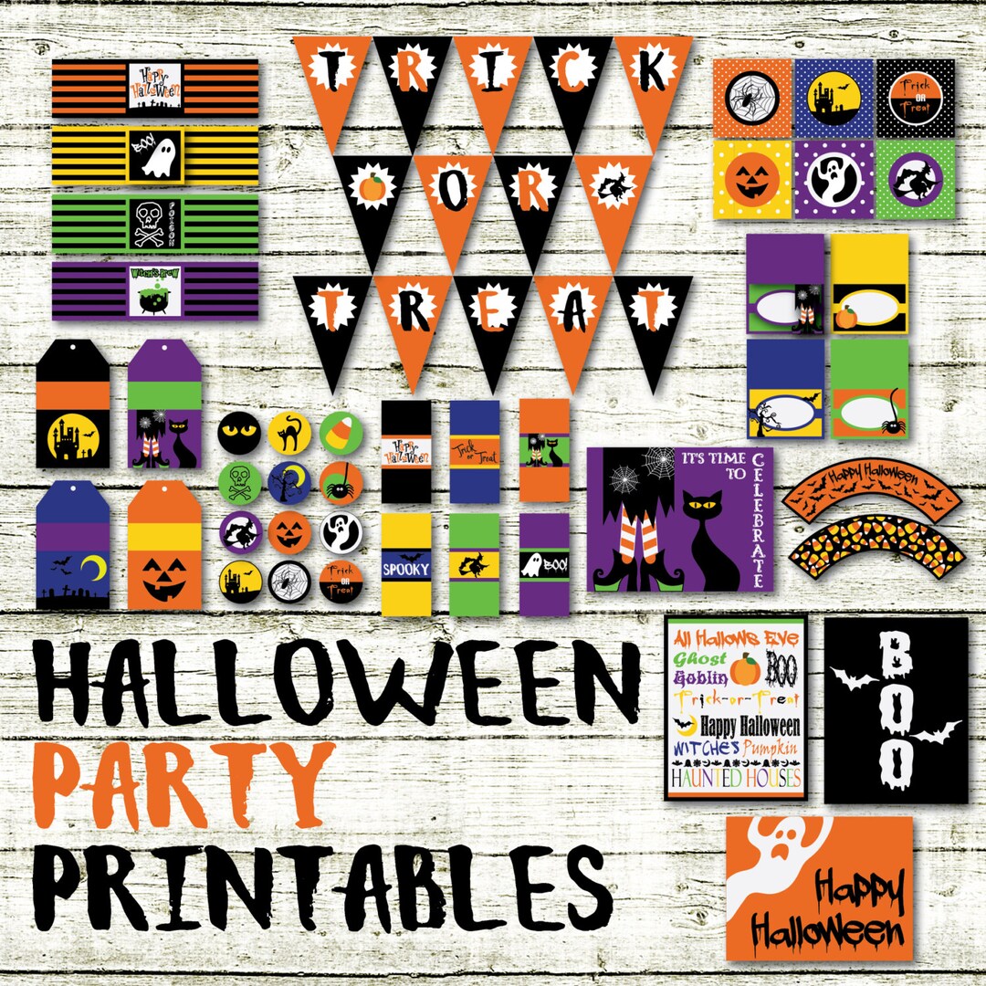 Halloween Party Printables and Decorations - Printable Cupcake Toppers ...