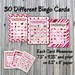Valentines Day Bingo Printable PDF - 30 Different Cards - Full Page ...