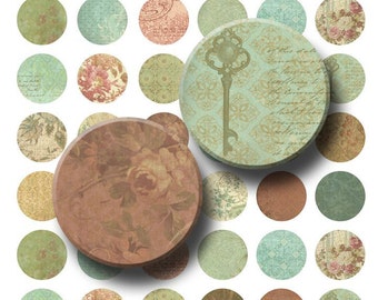 Inspired Digital Collage Sheet 1 Inch Round Circles | Etsy